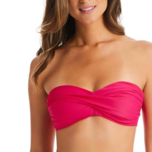 Bar III | Swim | Bar Iii Twist Bandeau Bikini Top Ruby | Poshmark